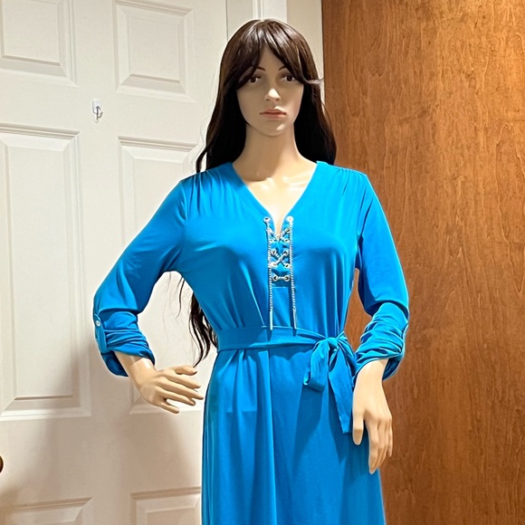 Michael Kors | Dresses | Michael Kors Womens Mp Aqua Blue Dress Like ...